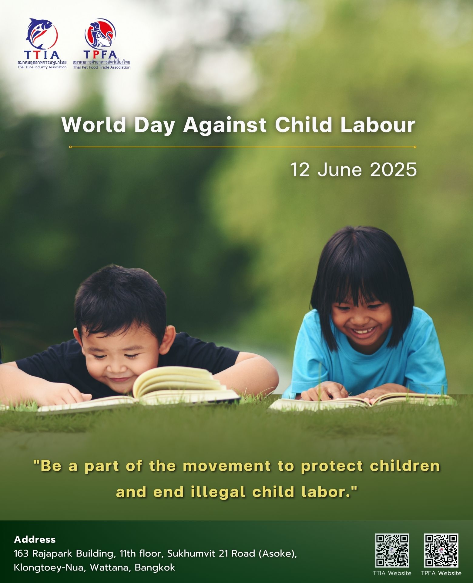 World Day Against Child Labour 12 June 2025 - Thai Pet Food Trade ...